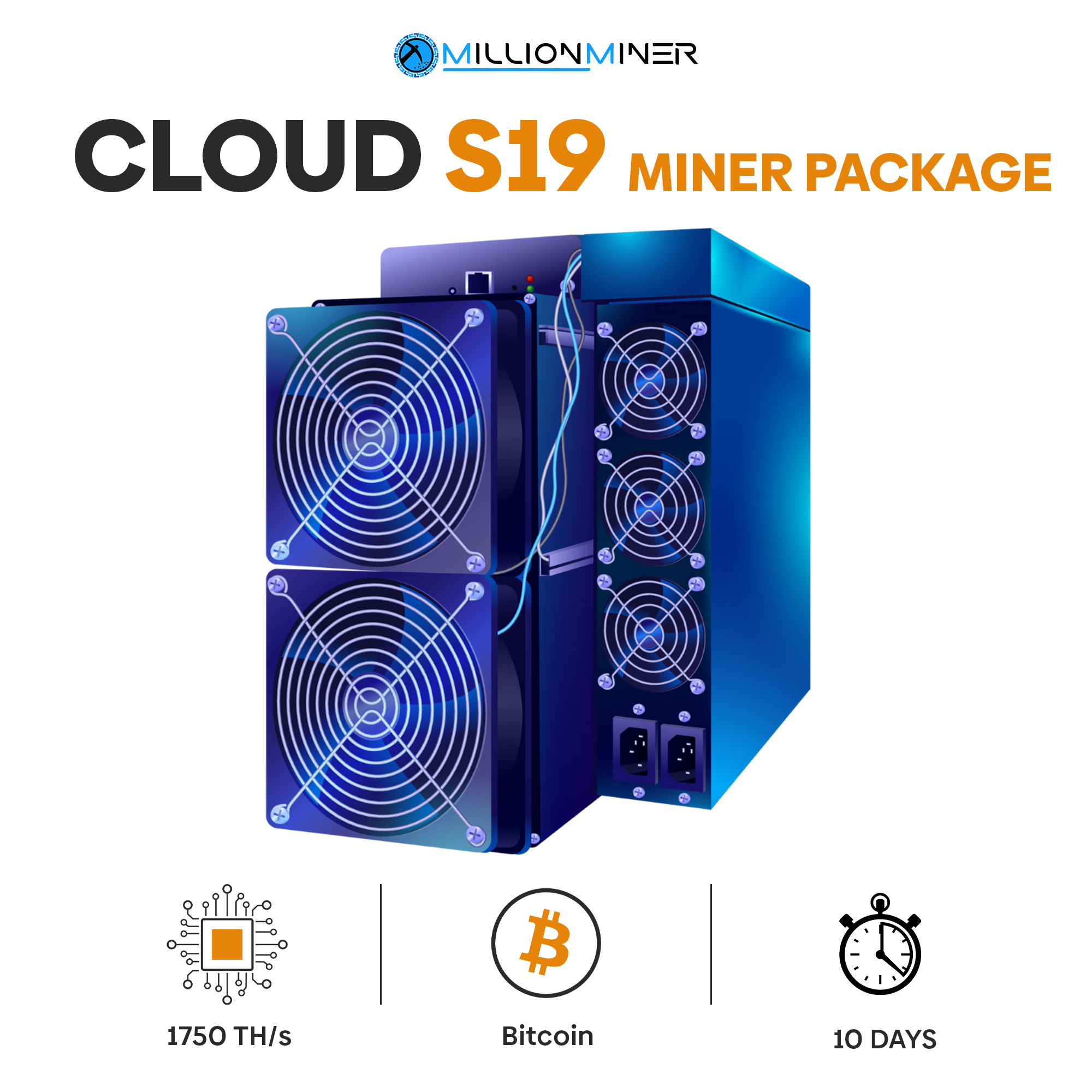 Bitcoin Cloud S19 Miner Package with ~1750 TH/s (10 days) - Bitcoin ...